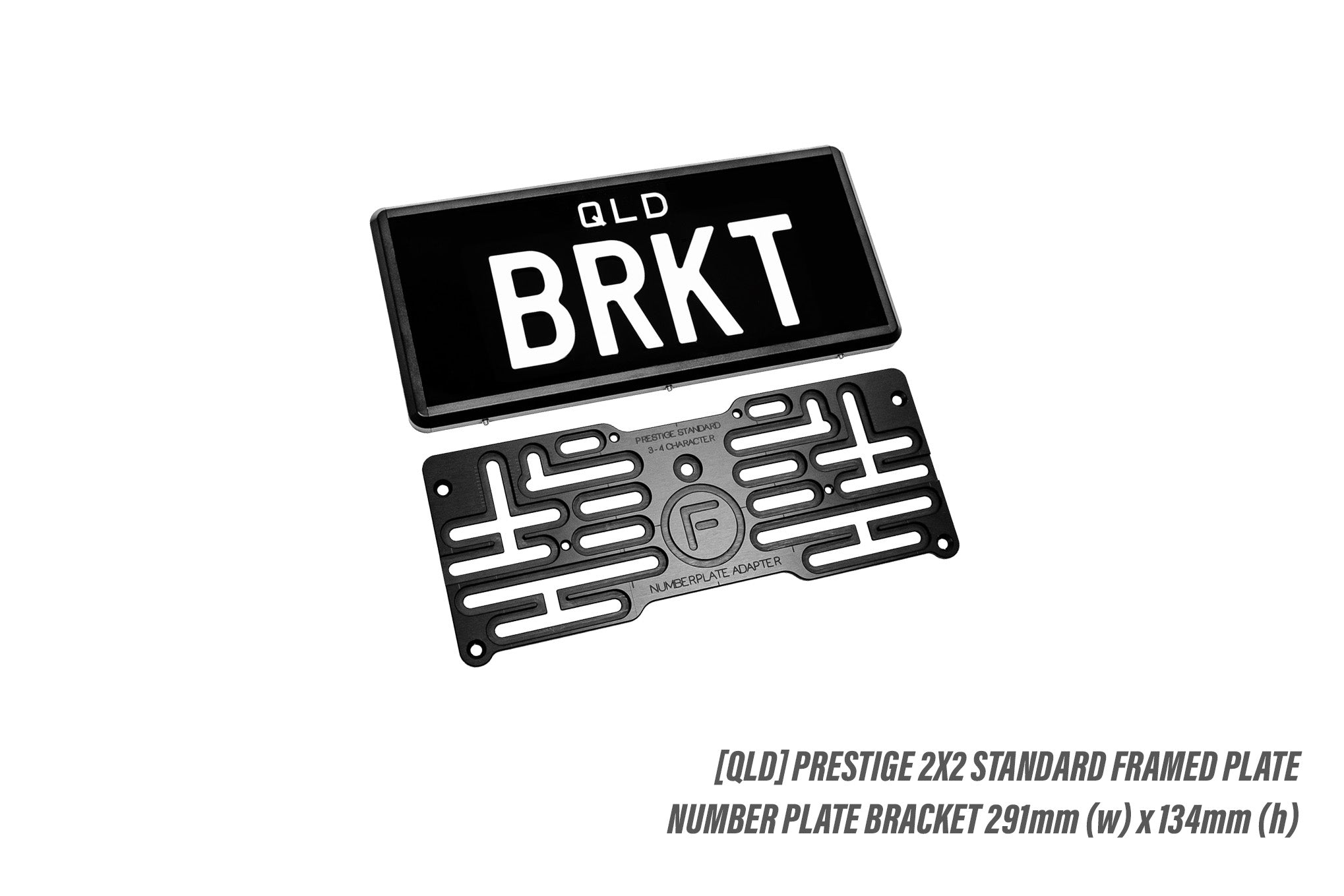 [QLD] Prestige 2x2 Standard Framed Plate - Number Plate Bracket