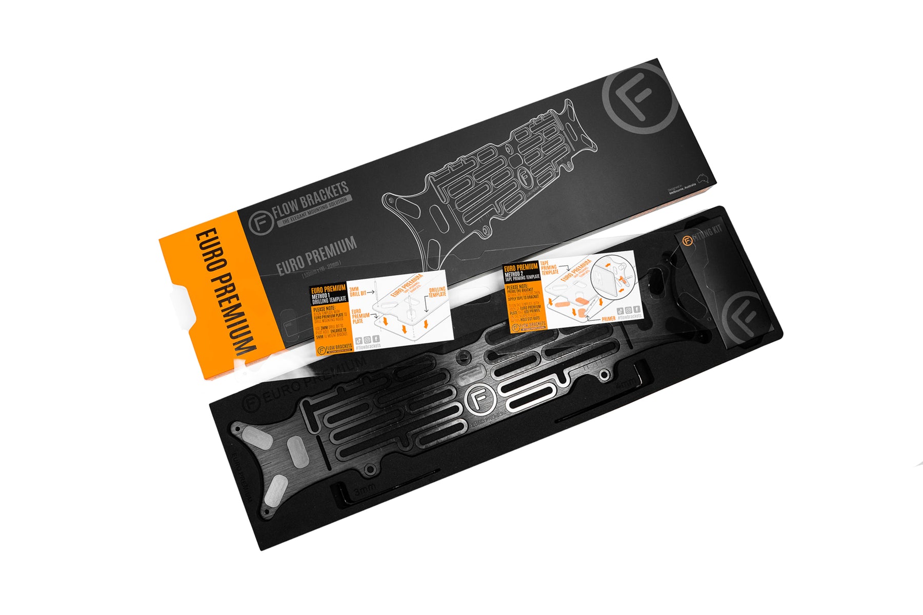 [ALL STATES] Euro Premium - Number Plate Bracket 520mm (w) x 110mm (h)