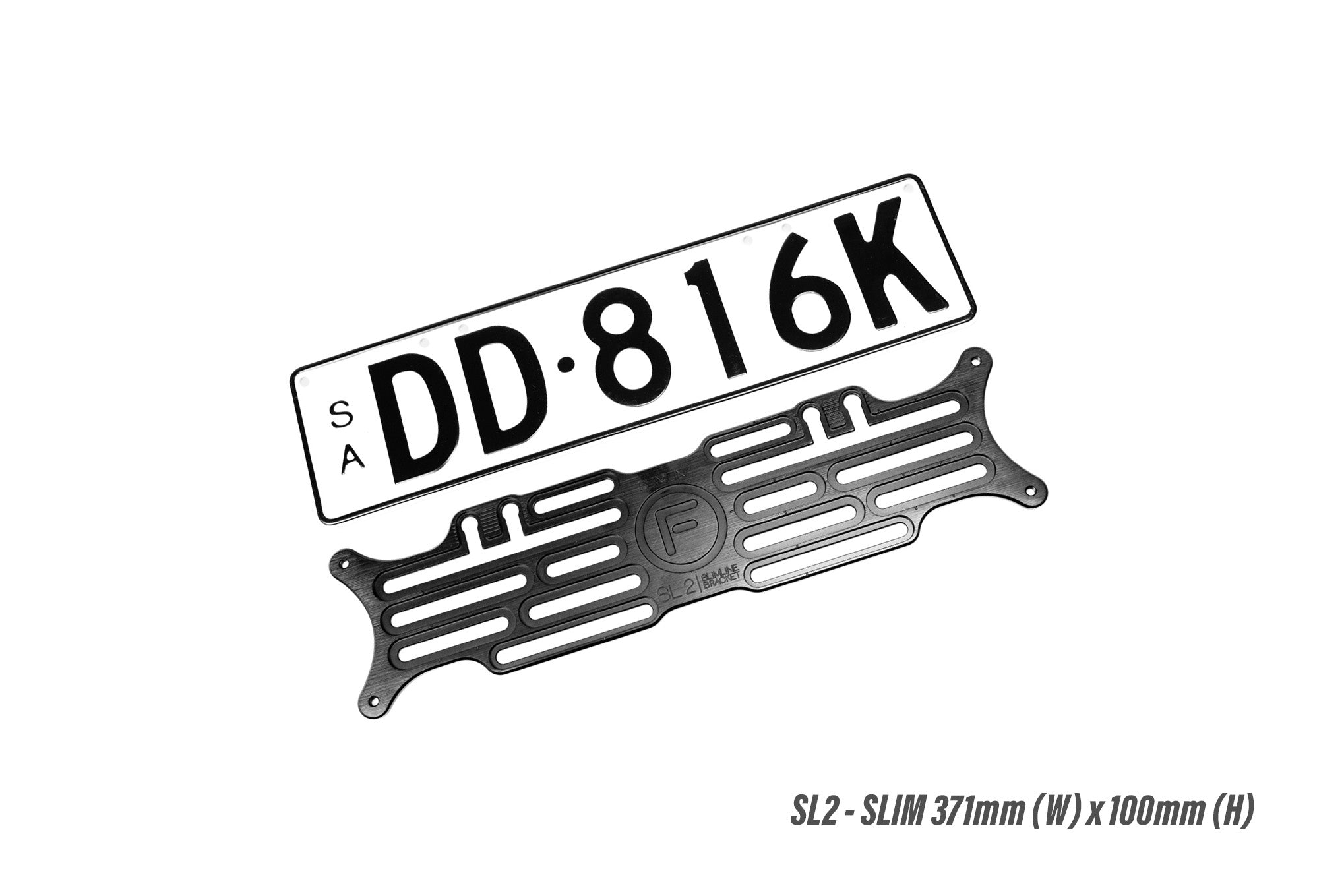 [SA] Slimline - 371mm (w) x 83mm/106mm (h) - Number Plate Bracket