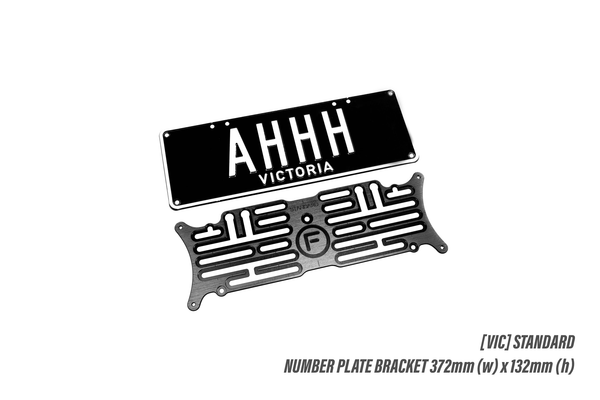[VIC] Standard - Number Plate Bracket 372mm (w) x 132 mm (h)