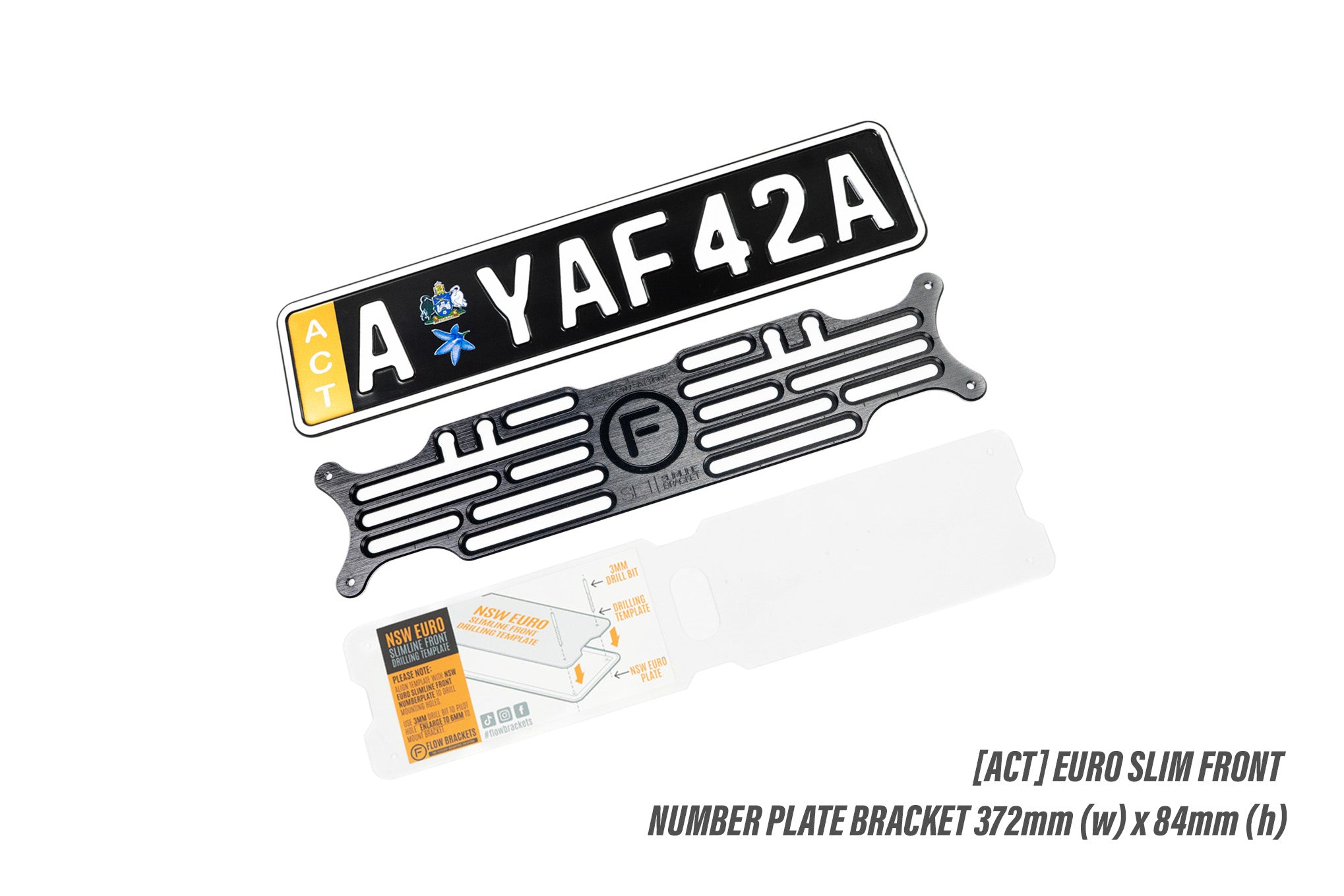 [ACT] Euro Slim Front - Number Plate Bracket 372mm(w) X 84mm(h)