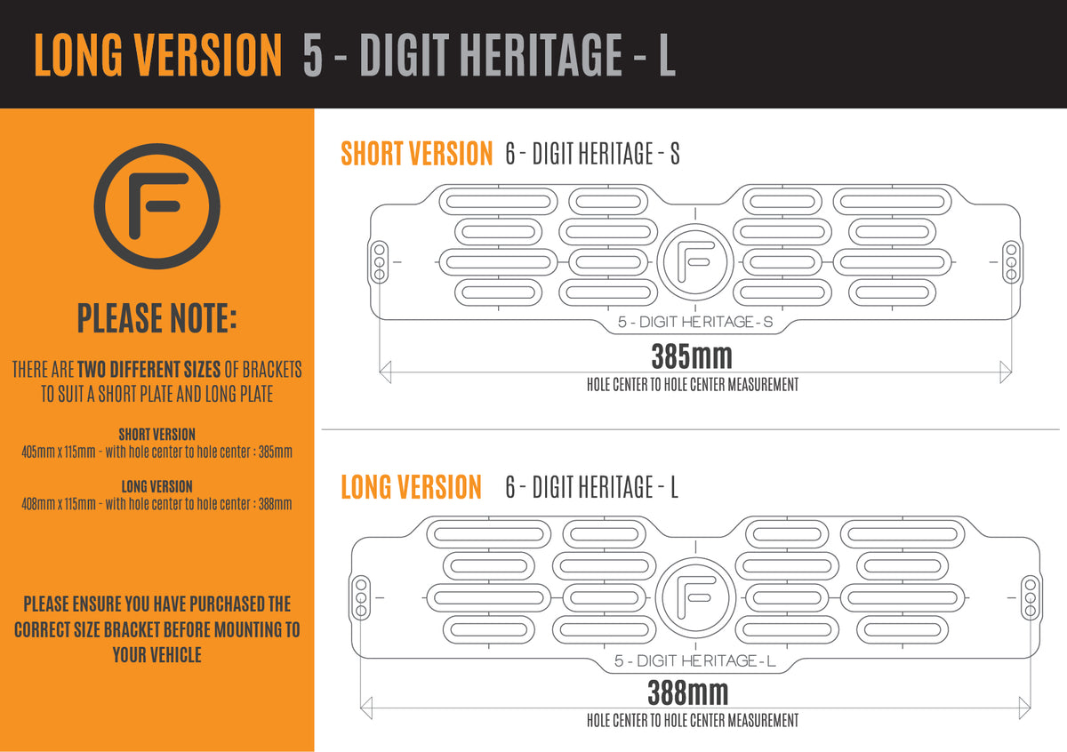 [VIC] Heritage 5 Digit - Number Plate Bracket