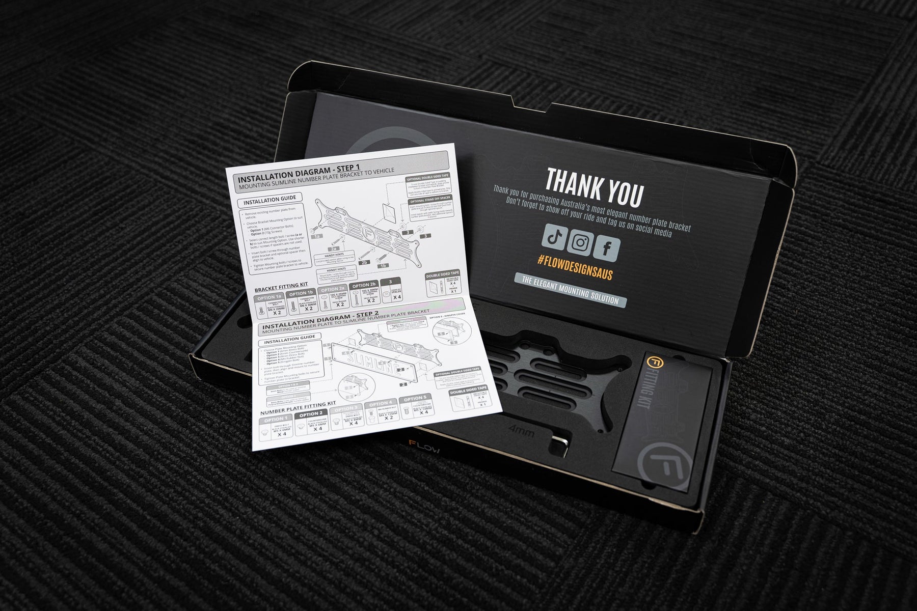 [VIC] Slimline 6 Character- Number Plate Bracket